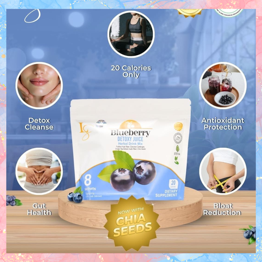 Luxe Slim Blueberry Detoxy Juice Herbal Drink | 8sachets – Charm ...