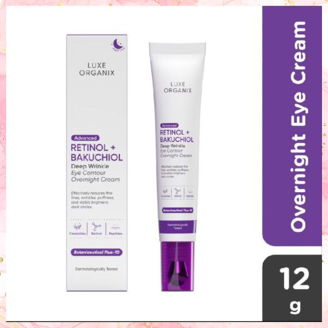 Luxe Organix Advanced Retinol + Bakuchiol Deep wrinkle Eye Contour Ove ...
