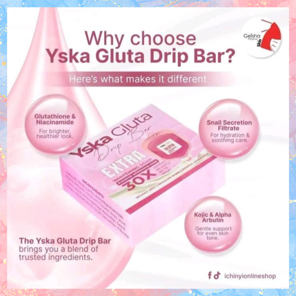Yska Gluta Drip Bar Soap | 70G – Charm Essentials - USA LLC